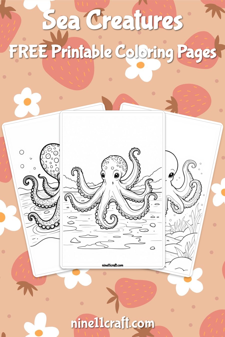 35 Fun Coloring Pages Featuring Curious and Playful Octopuses - Nine11Craft