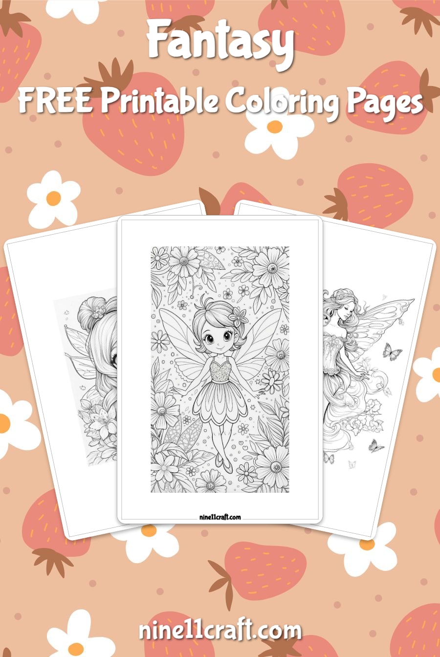 16 Enchanting Fairy Coloring Pages with Flowers and Butterflies ...
